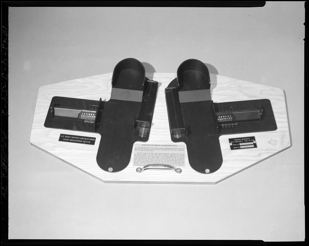 CEMEL, clothing, footwear, foot measuring device - Digital Commonwealth