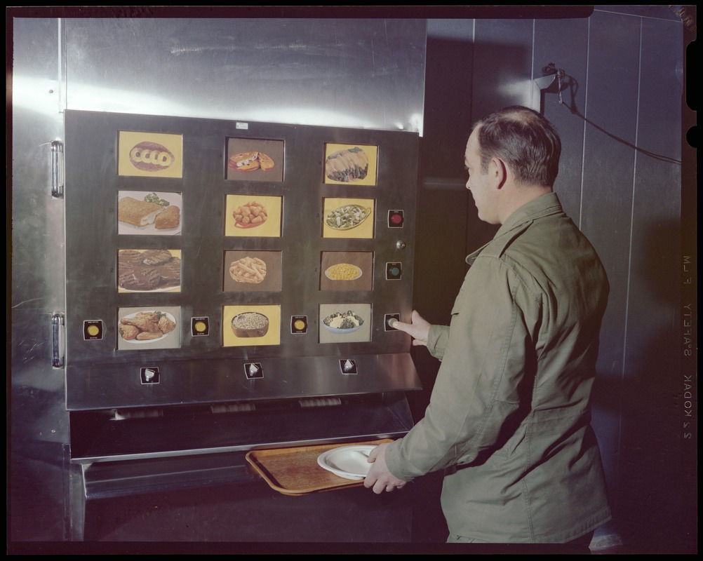 Vending machine w/Army sgt - Digital Commonwealth