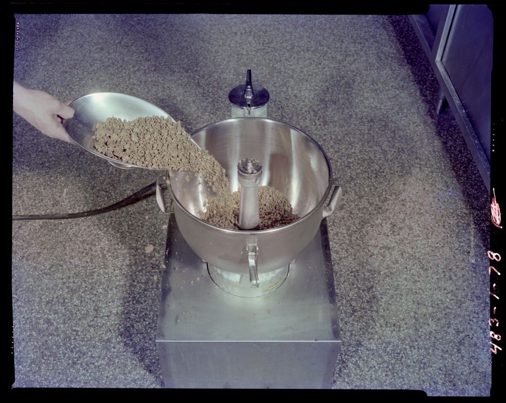 Pulverizing freeze-dried beef - Digital Commonwealth