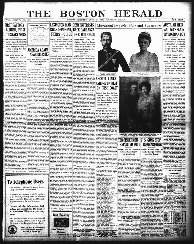 The Boston Herald. June 29, 1914 - Digital Commonwealth