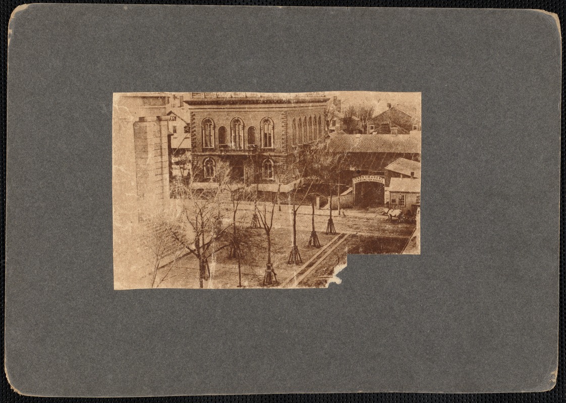 Overhead view of New Bedford Free Public Library (later New Bedford ...