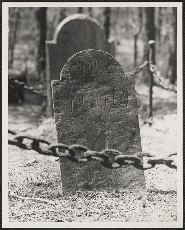 Tombstone of John Hall - Digital Commonwealth