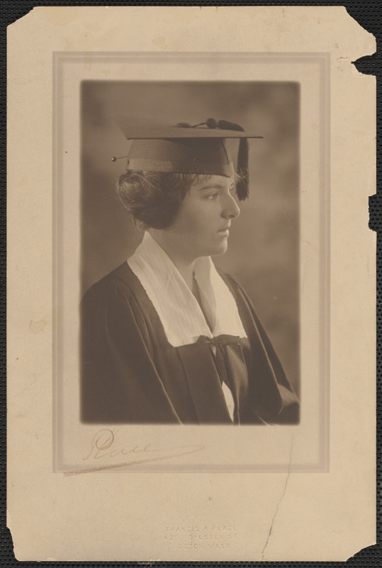 Dorothy Howes graduation photograph from Radcliffe College, 1923 ...
