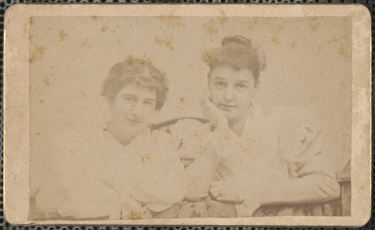 Alice Crowell and unidentified woman - Digital Commonwealth