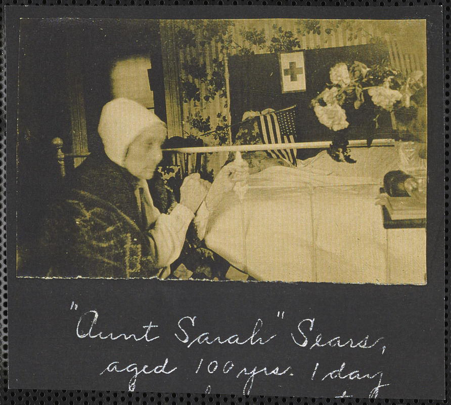 Sarah Sears taken the day after her 100th birthday - Digital Commonwealth