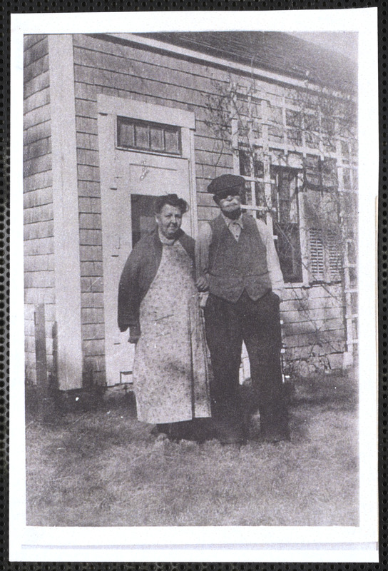 Joseph Tripp (1859-1942) and Eunice Tripp (1866-1958) standing in front ...