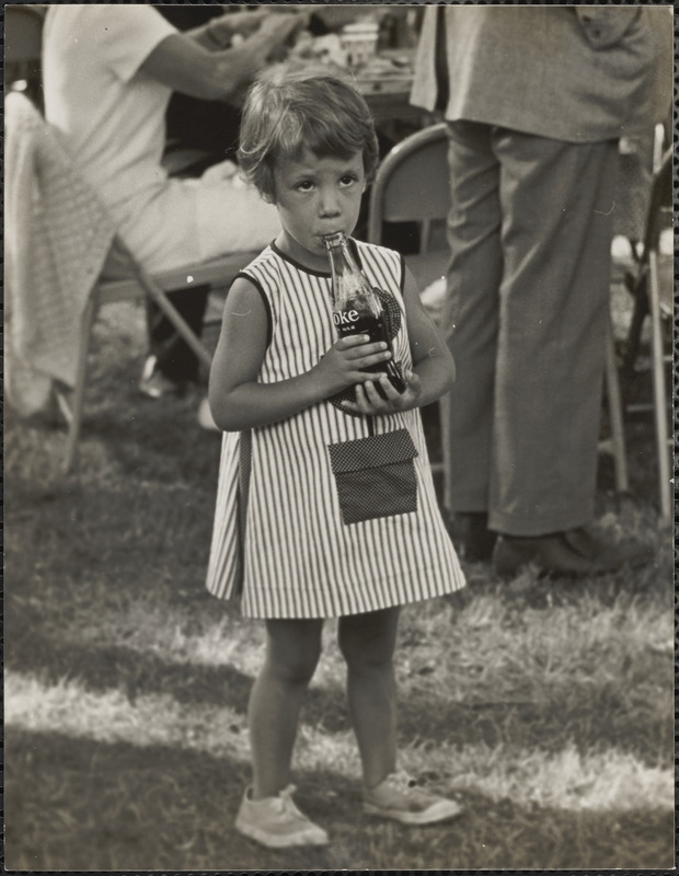 Constance Lowell, child with Coca-Cola - Digital Commonwealth