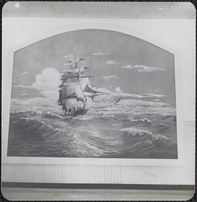 Vernon H. Coleman working on “Red Jacket” mural at Cape Cod Community ...