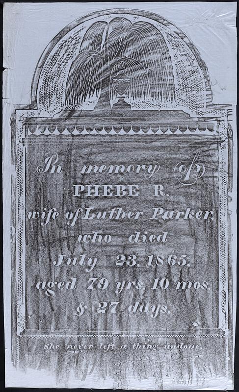 In memory of Phebe R. - Digital Commonwealth