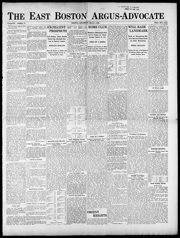 East Boston Argus-Advocate - Digital Commonwealth