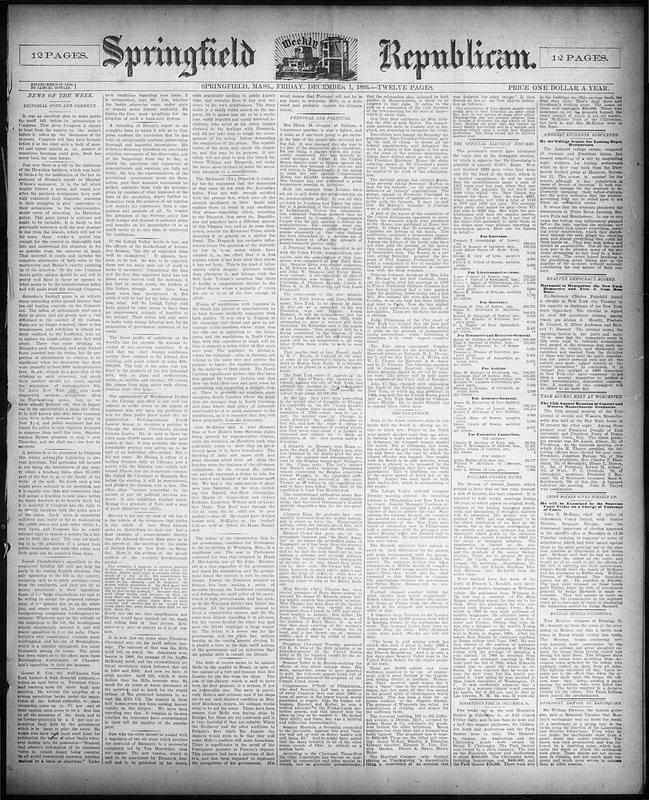 Springfield Weekly Republican - Digital Commonwealth