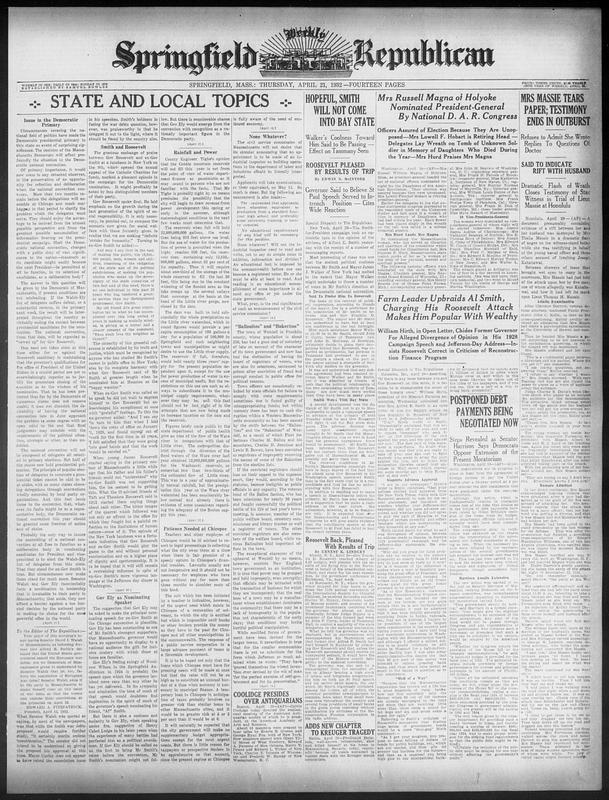 Springfield Weekly Republican - Digital Commonwealth