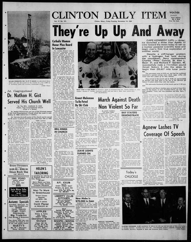 Clinton Daily Item. November 14, 1969 - Digital Commonwealth