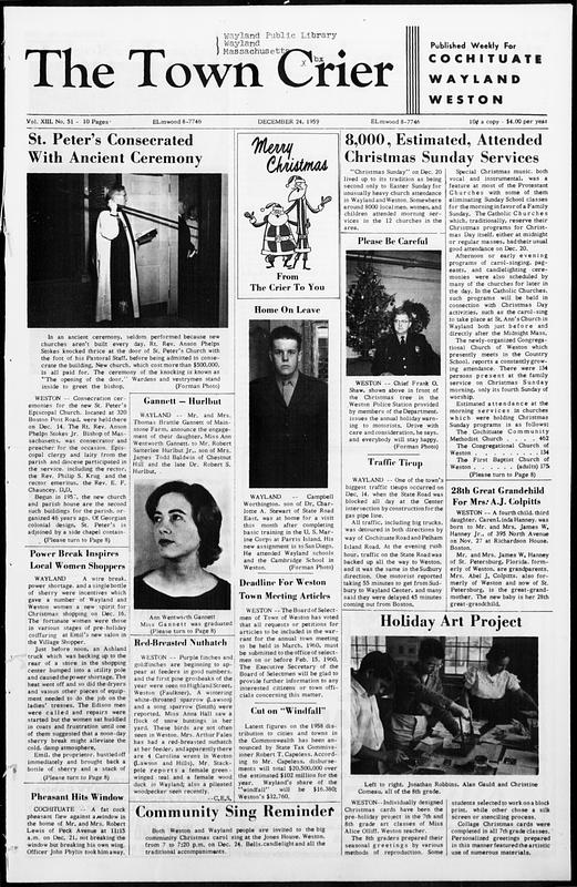The Town Crier. December 24, 1959 - Digital Commonwealth