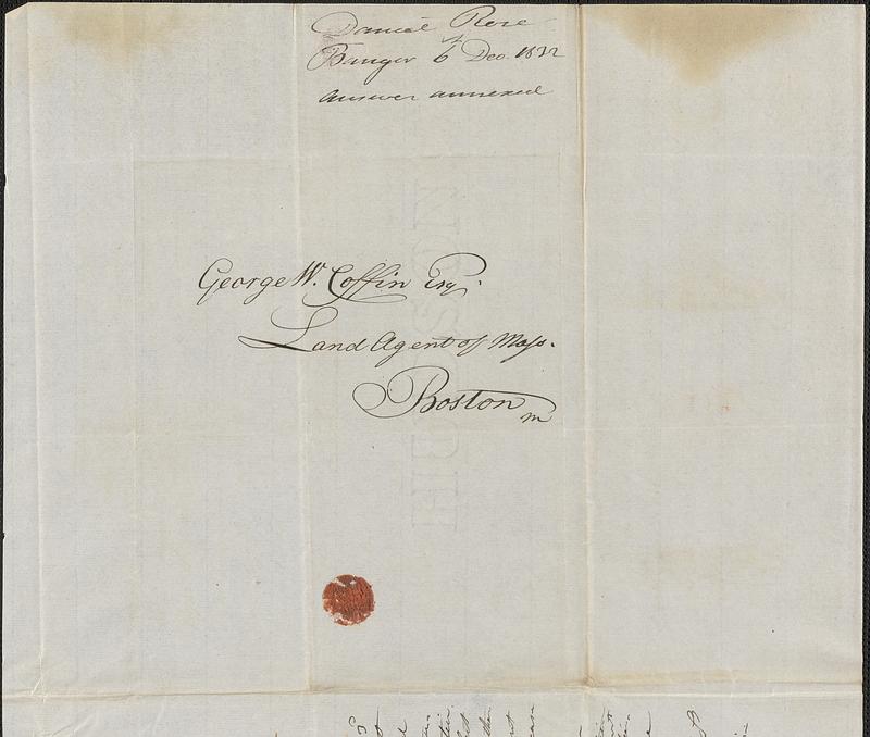 Daniel Rose to George Coffin, 6 December 1832 - Digital Commonwealth