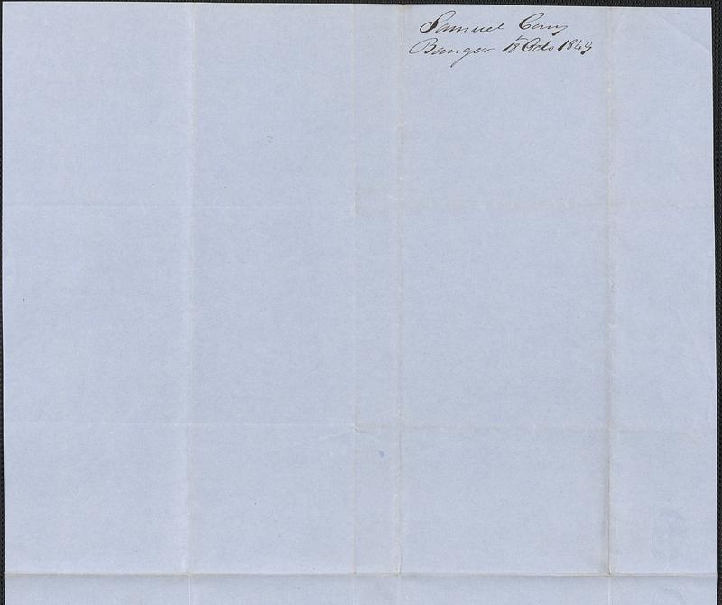 Samuel Cony to George Coffin, 18 October 1849 - Digital Commonwealth
