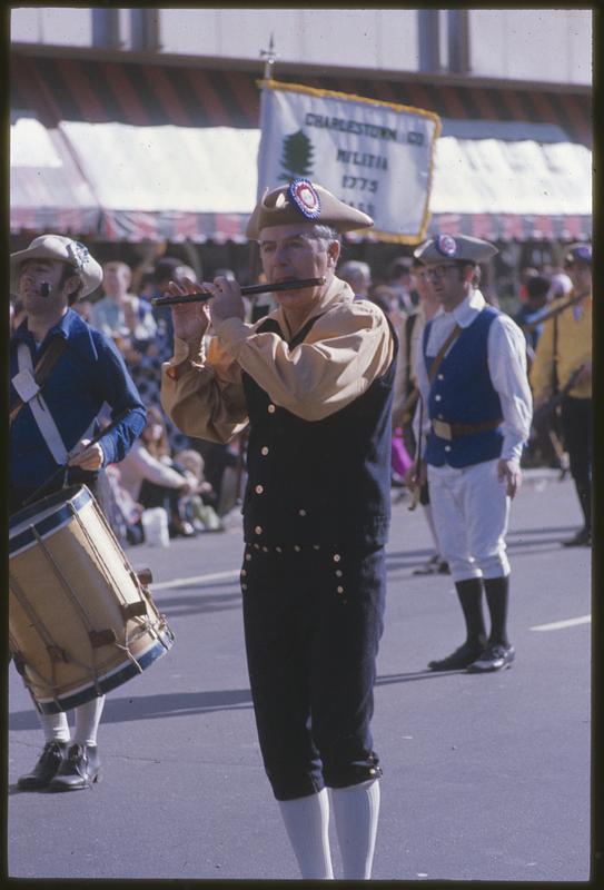 Fife player in parade, Tremont Street, Boston - Digital Commonwealth
