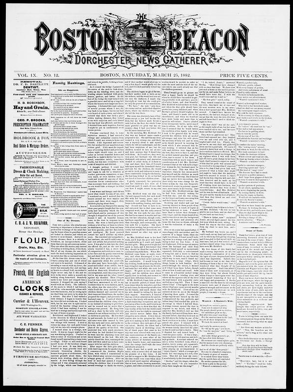 The Boston Beacon and Dorchester News Gatherer, March 25, 1882 ...