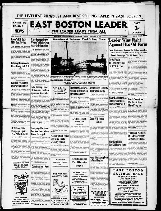 East Boston Leader. February 15, 1952 - Digital Commonwealth