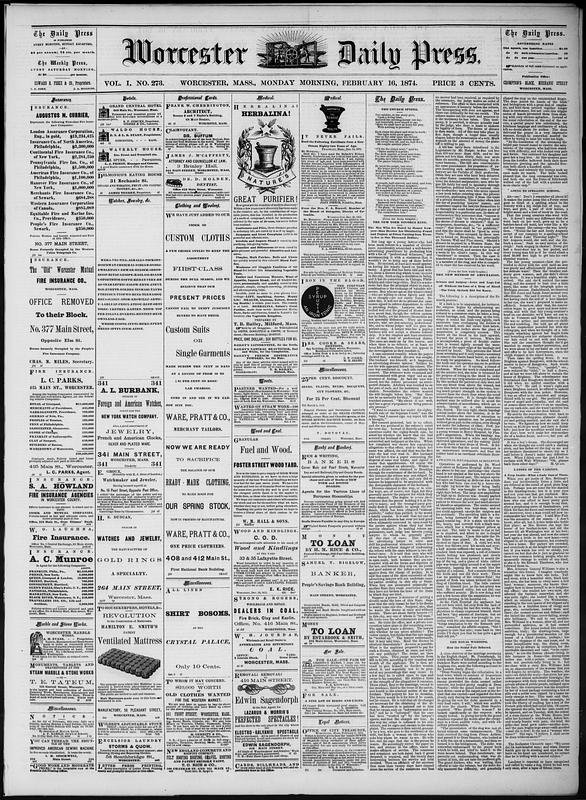 Worcester Daily Press - Digital Commonwealth