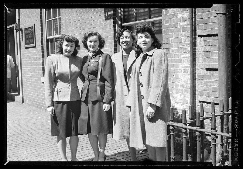 Group portrait of four women - Digital Commonwealth