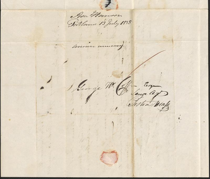 Asa Hanson to George Coffin, 13 July 1835 - Digital Commonwealth