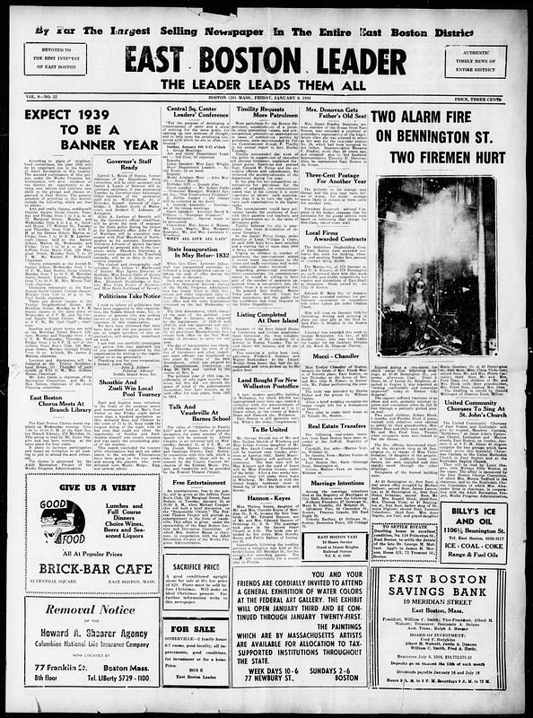 East Boston Leader, January 06, 1939 - Digital Commonwealth