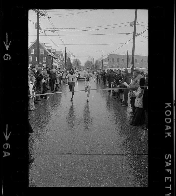 Foot race finish line, Boston - Digital Commonwealth