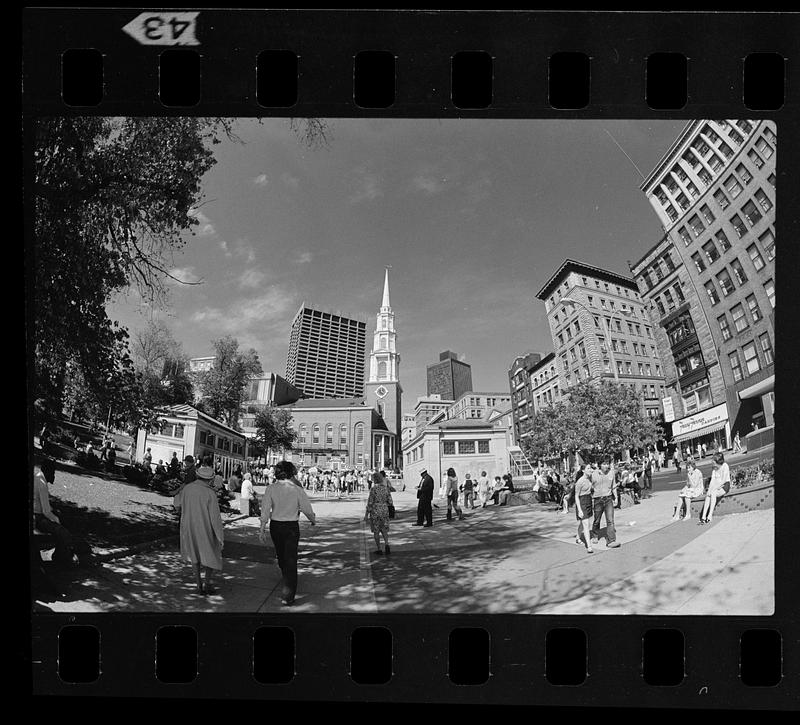 Tremont St. Boston Common & Park St. Church, downtown Boston - Digital ...