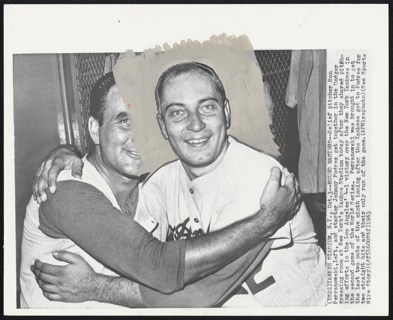 Mound Masters--Relief pitcher Ron Perranoski, left, and starter Johnny ...