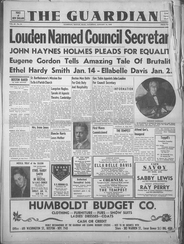 The Guardian. January 13, 1945 - Digital Commonwealth