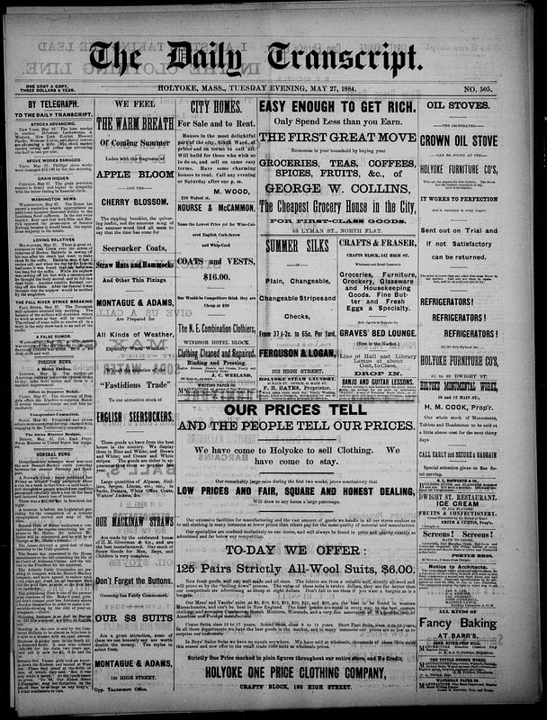 The Daily Transcript. May 27, 1884 - Digital Commonwealth
