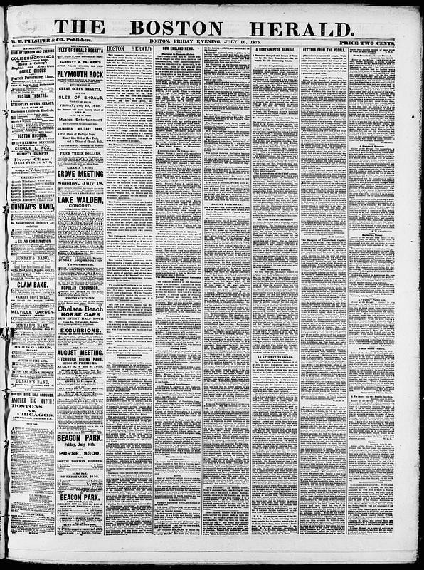 The Boston Herald. July 16, 1875 - Digital Commonwealth