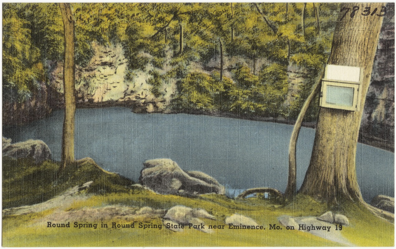 Round Spring in Round Spring State Park near Eminence, Mo. On Highway ...