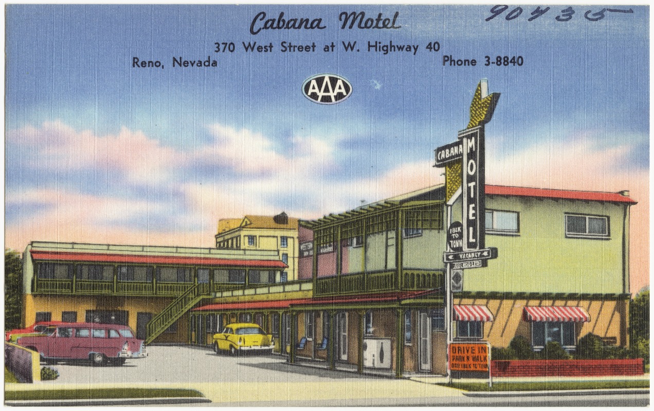 Cabana Motel, 370 West Street at W. Highway 40, Reno, Nevada - Digital ...