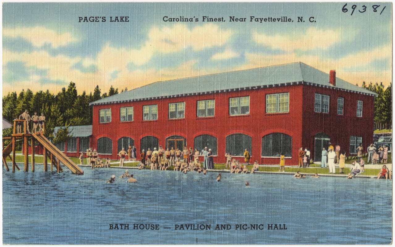 Page Lake, Carolina's finest, near Fayetteville, N. C., bath house ...