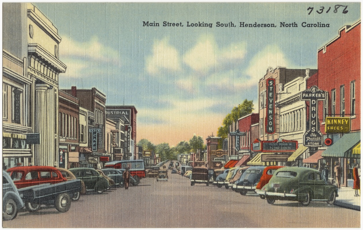 Main street, looking south, Henderson, North Carolina - Digital Commonwealth