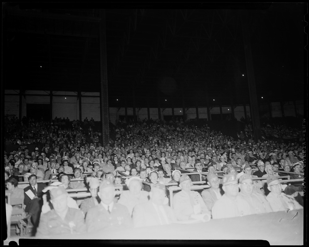 Crowd gathered at VFW event - Digital Commonwealth