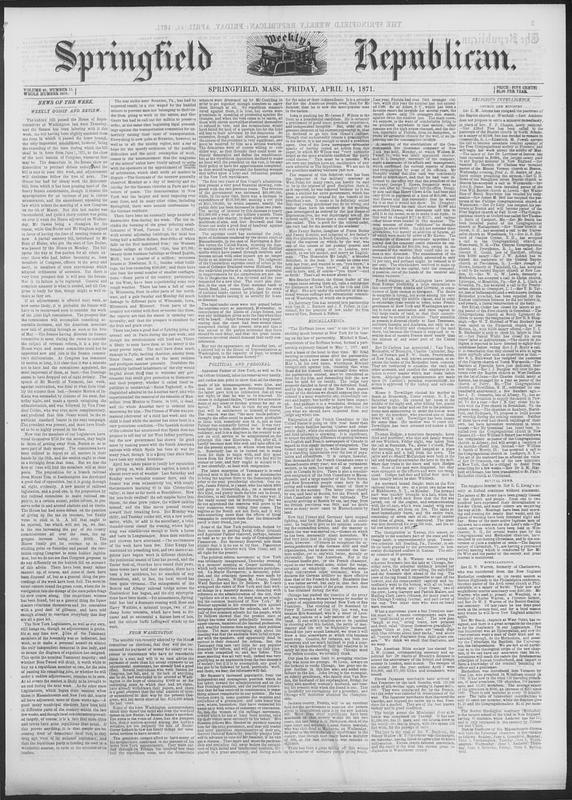 Springfield Weekly Republican - Digital Commonwealth