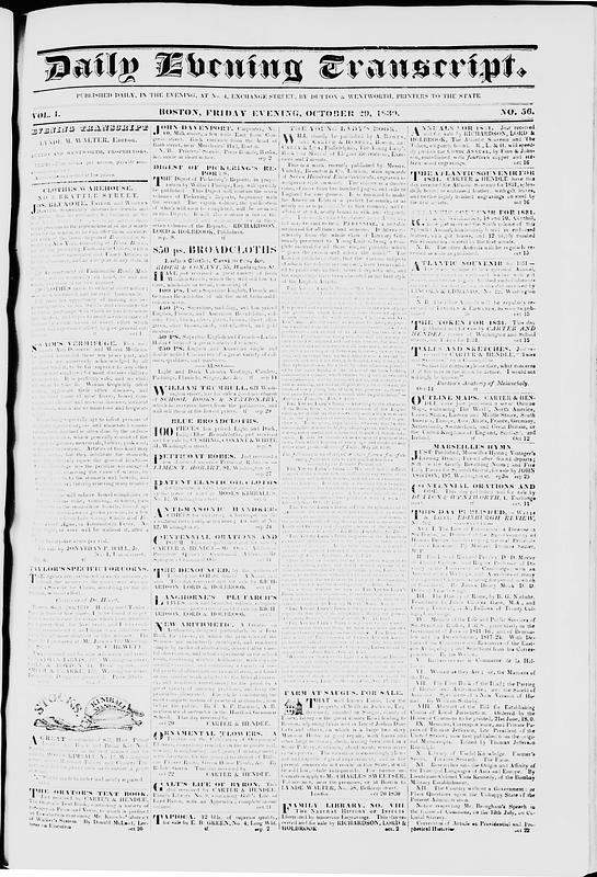 Daily Evening Transcript - Digital Commonwealth