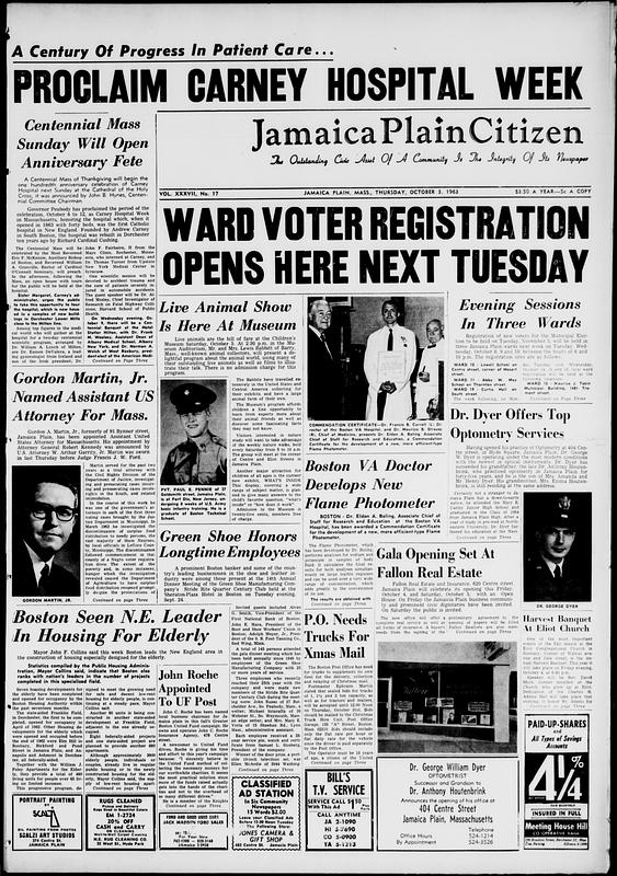 The Jamaica Plain Citizen. October 03, 1963 - Digital Commonwealth