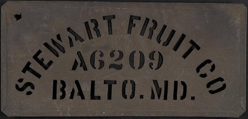 Stewart Fruit Co A6209 Balto. MD. Fruit Merchant Stencil - Digital ...