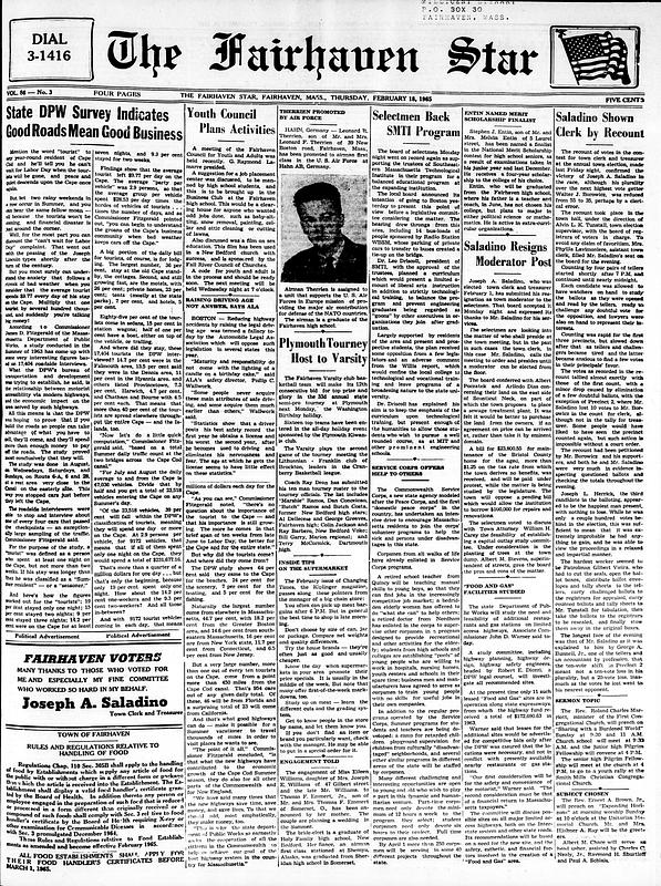 The Fairhaven Star. February 18, 1965 - Digital Commonwealth