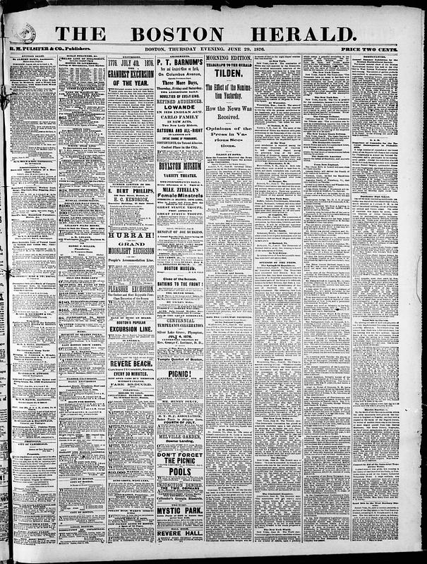 The Boston Herald. June 29, 1876 - Digital Commonwealth