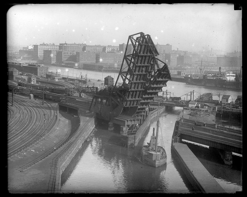 Tower Bridges, Fort Point Channel, Boston - Digital Commonwealth
