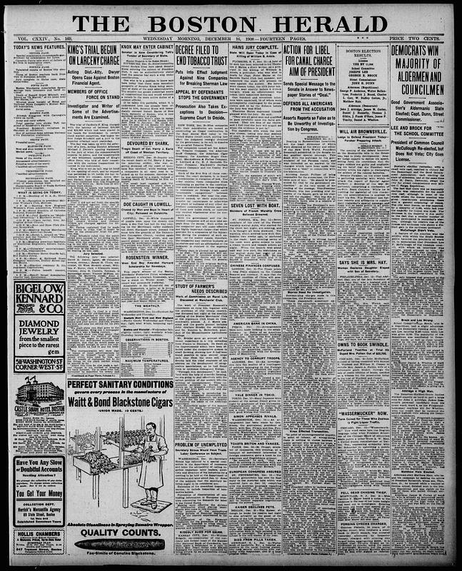 The Boston Herald. December 16, 1908 - Digital Commonwealth