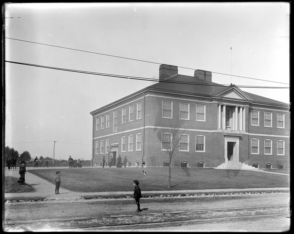 Talbot School with children playing - Digital Commonwealth