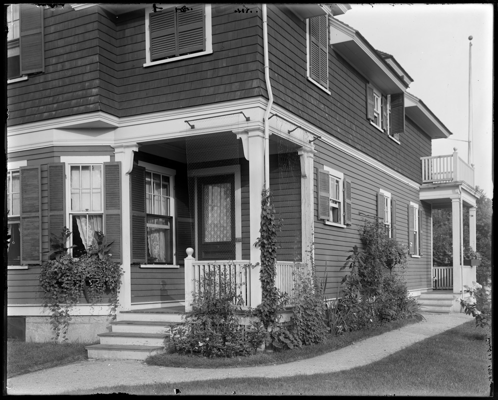 #32 Talbot Avenue, front porch - Digital Commonwealth