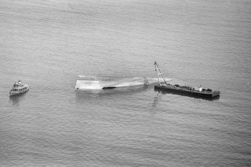 Raising the coastal tanker Dynafuel - Digital Commonwealth