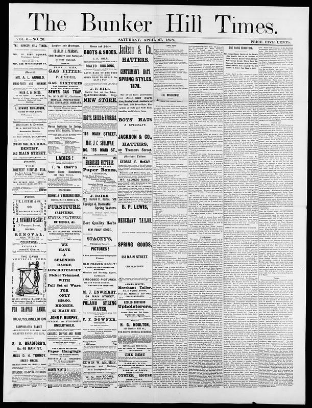 The Bunker Hill Times. April 27, 1878 - Digital Commonwealth